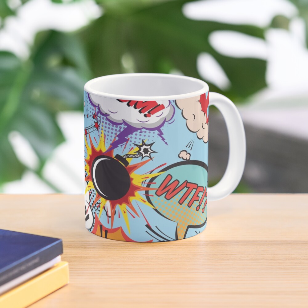 "Comic Strip Superhero Design" Coffee Mug by Jandsgraphics | Redbubble