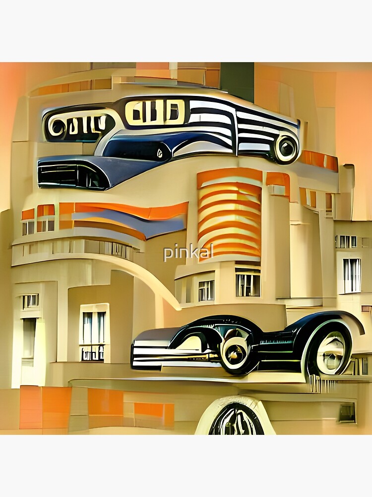 "Art Deco Motor City" Poster for Sale by pinkal | Redbubble