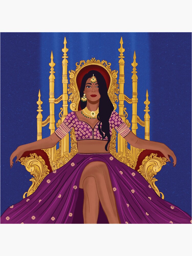 "Desi Queen " Sticker by Modern-Desi | Redbubble
