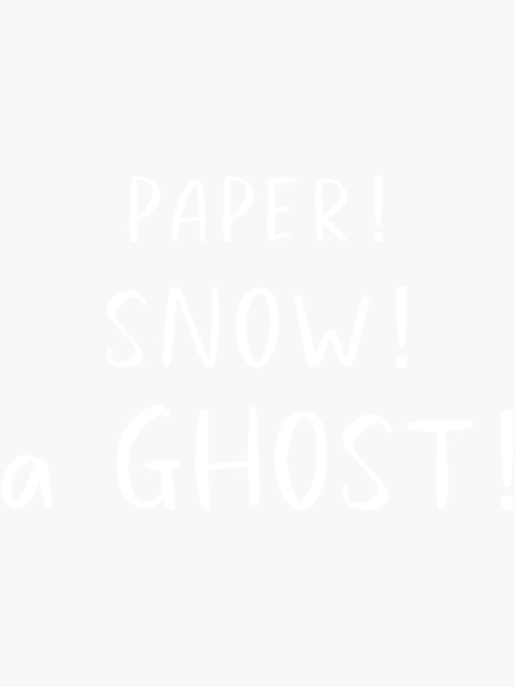 "JOEY Paper Snow A Ghost Classic ." Sticker by cakecakeart | Redbubble