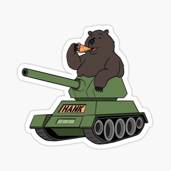 "Hank The Tank" Sticker by BigTimeArt | Redbubble