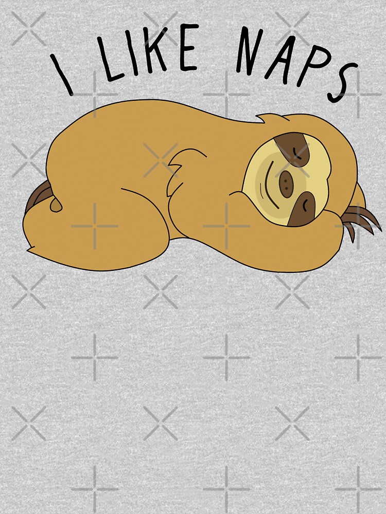 "I like naps - Sloth" T-shirt for Sale by bethcentral | Redbubble ...