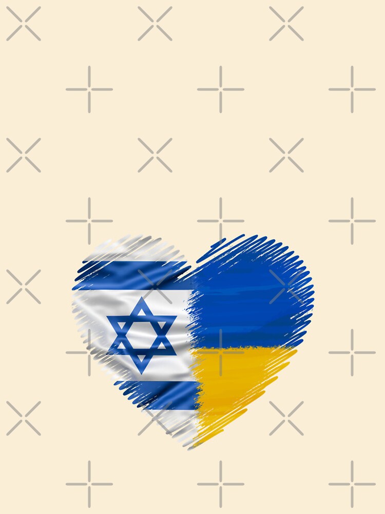 "Israel Ukraine Israeli Ukrainian Heart Love Flag" iPhone Case for Sale ...