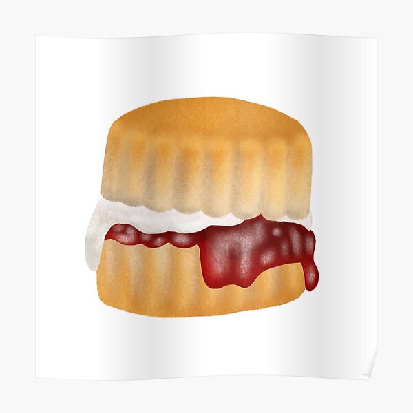 "Scone - Bakery, French Cuisine, Cafe, coffee time" Poster for Sale by ...