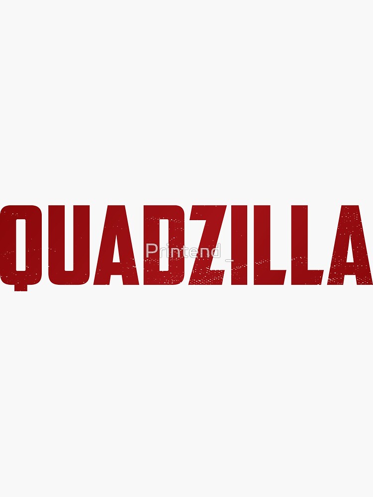 "Quadzilla | Gym Workout" Sticker by Dilic | Redbubble