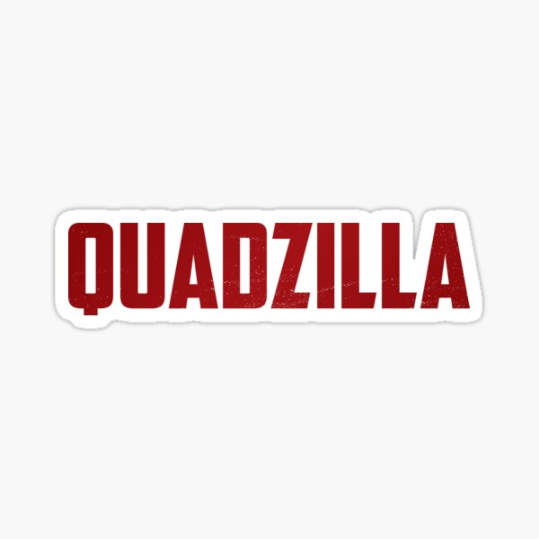 "Quadzilla | Gym Workout" Sticker by Dilic | Redbubble