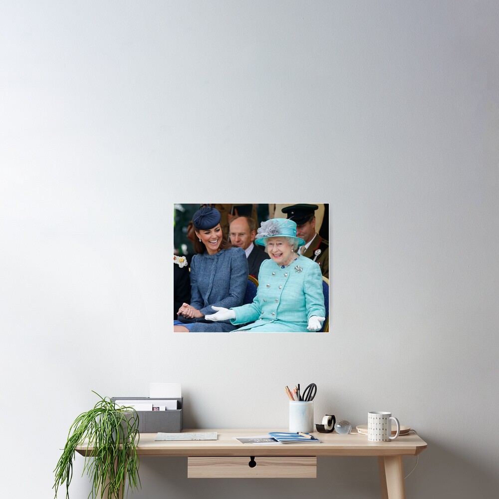 "Queen Elizabeth II an Duchess Kate Middleton" Poster by Kenobass ...