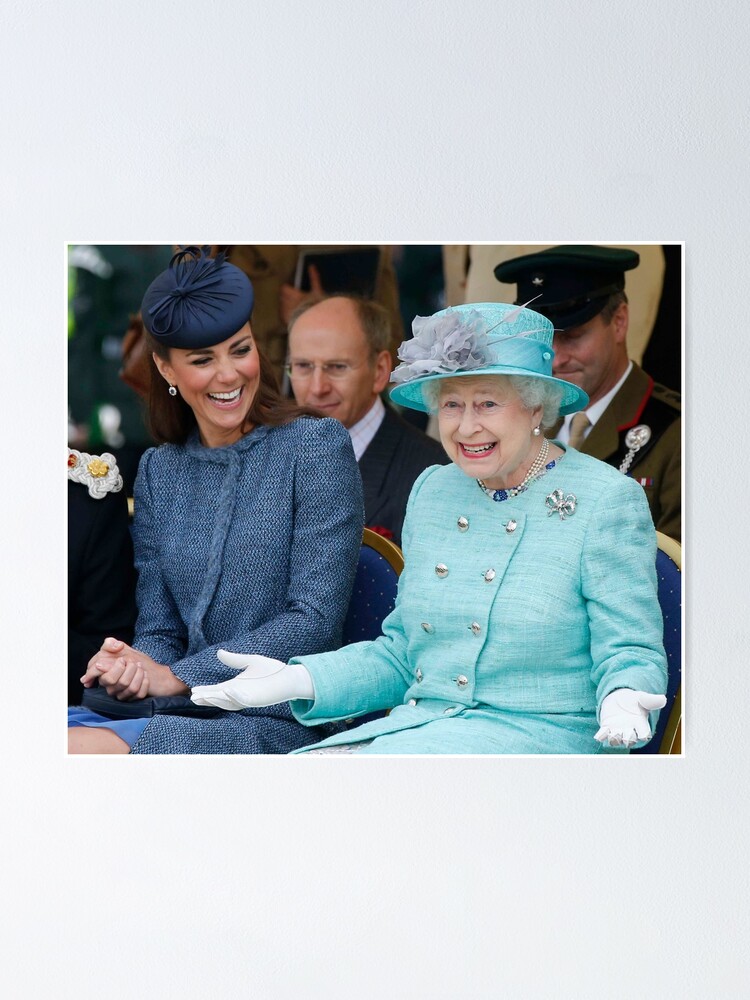 "Queen Elizabeth II an Duchess Kate Middleton" Poster for Sale by ...