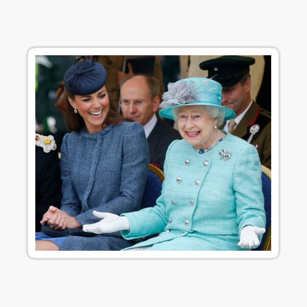 "Queen Elizabeth II an Duchess Kate Middleton" Sticker for Sale by ...