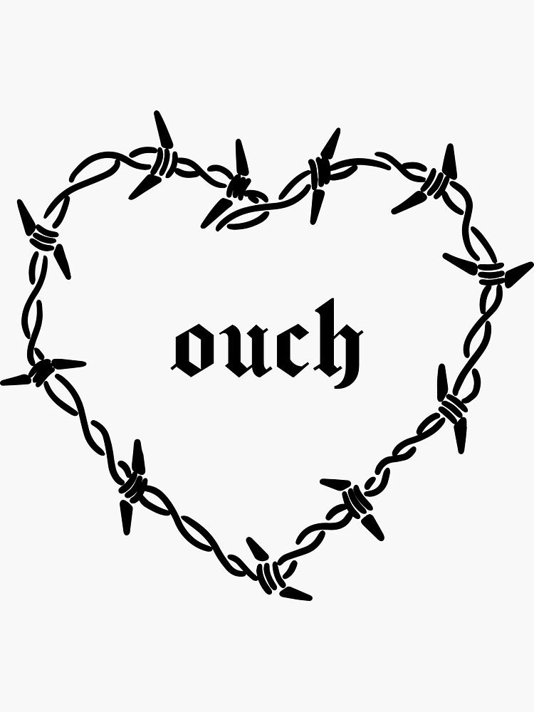 "Heart barbed wire" Sticker for Sale by Eidalfina | Redbubble