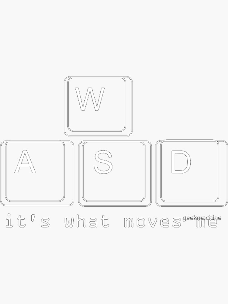 "Gamer aswd" Sticker for Sale by geekmachine | Redbubble