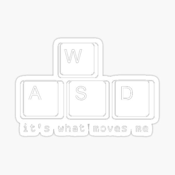"Gamer aswd" Sticker for Sale by geekmachine | Redbubble
