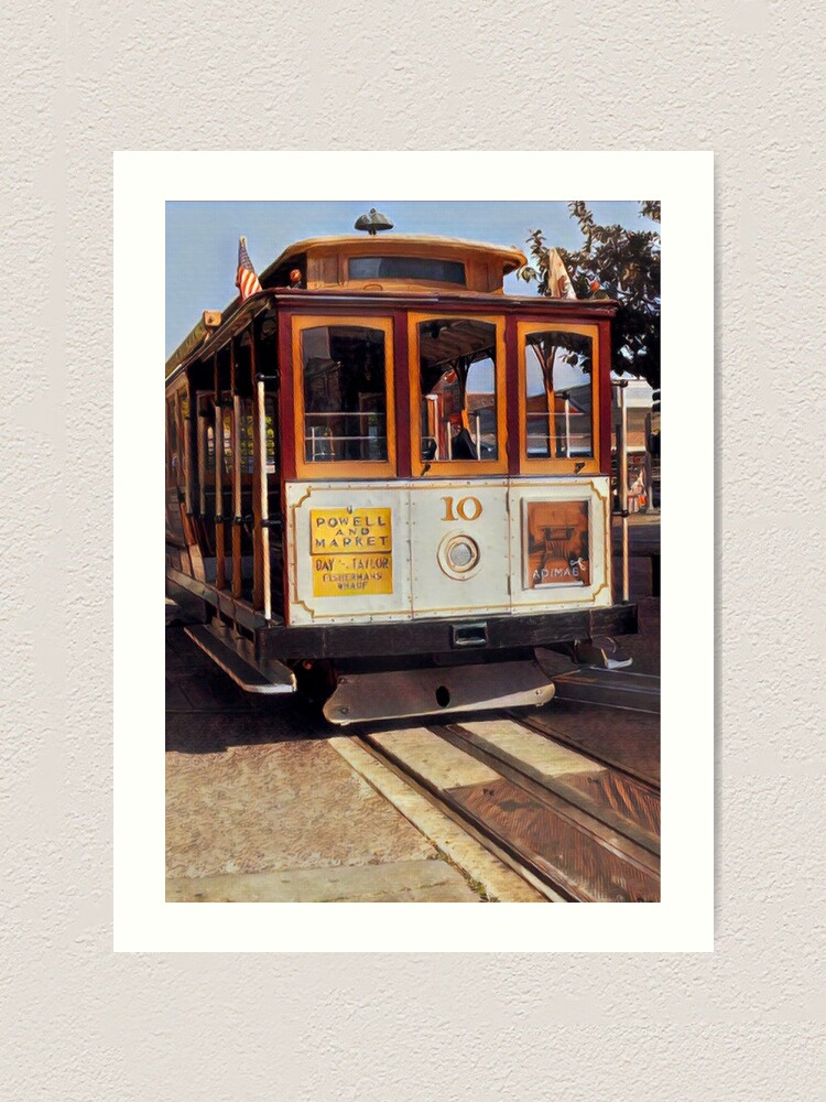 "Vintage Cable Car" Art Print by MissRedcliffe | Redbubble