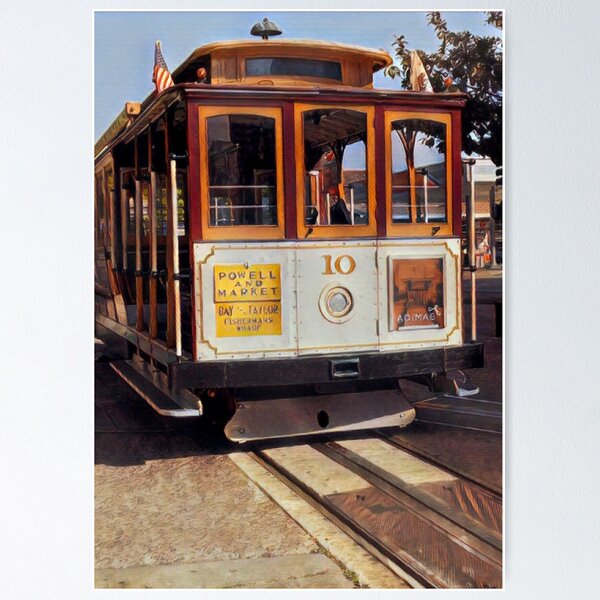 "Vintage Cable Car" Poster for Sale by MissRedcliffe | Redbubble