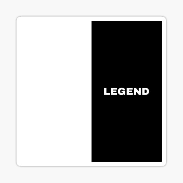 "Black and white legend" Sticker by Shiro-To-Koro | Redbubble