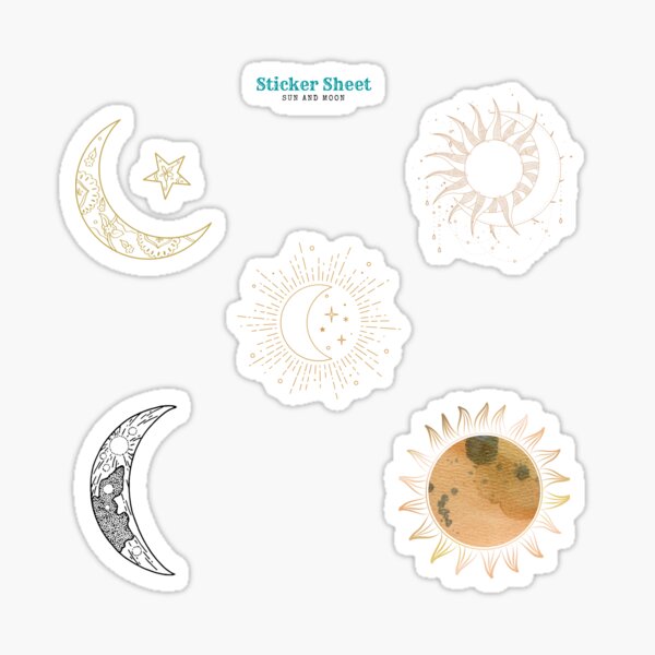 "Sticker Sheet – Sun and Moon | Clouds | Stars | Bullet Journal ...
