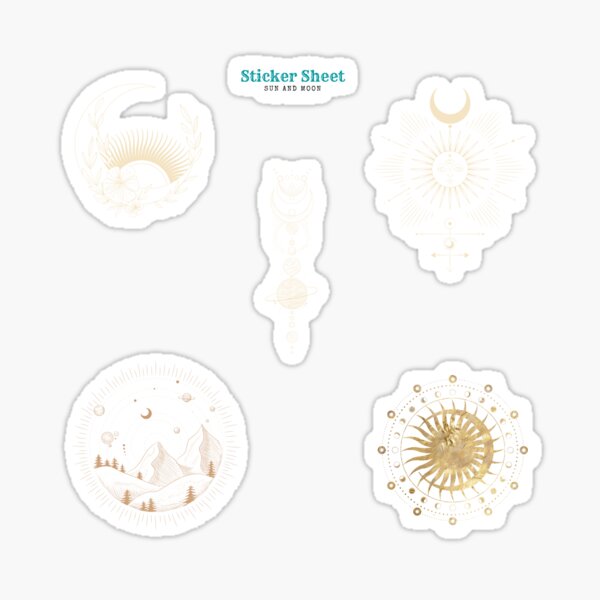 "Sticker Sheet – Sun and Moon | Clouds | Stars | Bullet Journal ...