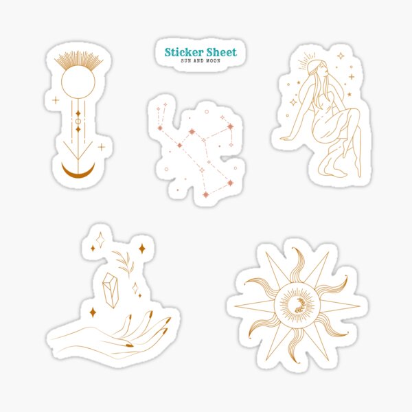 "Sticker Sheet – Sun and Moon | Clouds | Stars | Bullet Journal ...