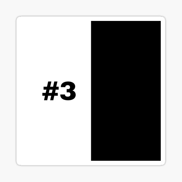 "Black and white third global player " Sticker by Shiro-To-Koro | Redbubble