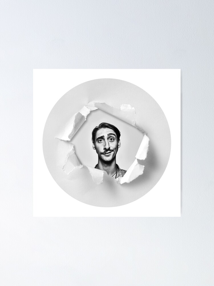 "Ripped Paper Hole Man" Poster for Sale by DetailedDesign | Redbubble