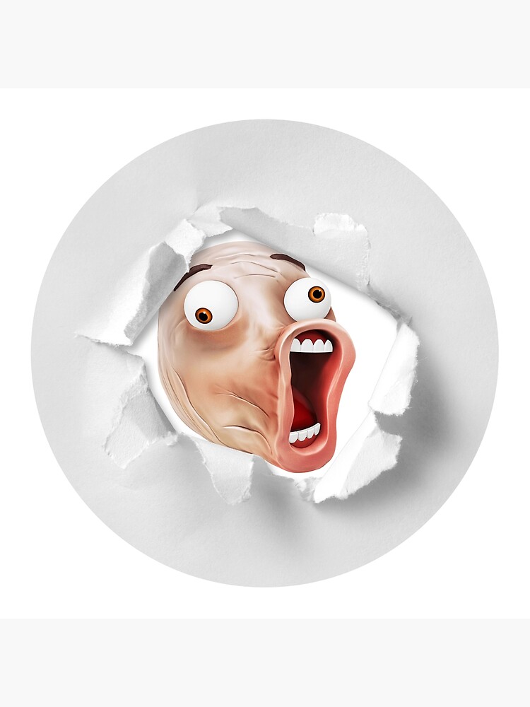 "Ripped Paper Hole Funny Face" Poster for Sale by DetailedDesign ...