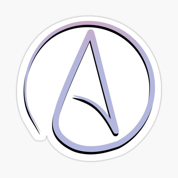 "Atheist Symbol No Gods" Sticker by JANKETDesign | Redbubble