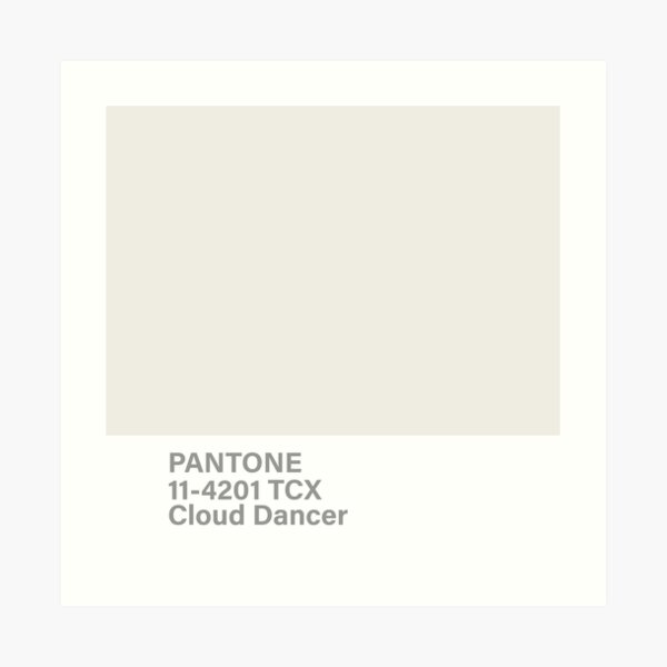 "pantone 11-4201 TCX Cloud Dancer" Art Print for Sale by princessmi-com ...