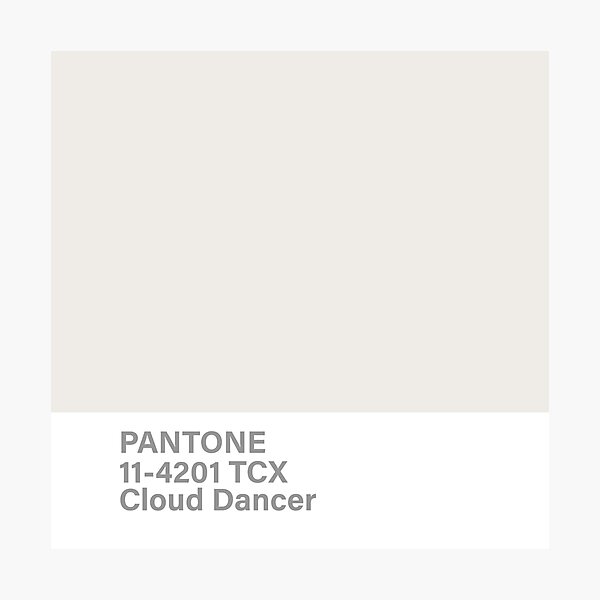"pantone 11-4201 TCX Cloud Dancer" Photographic Print for Sale by ...