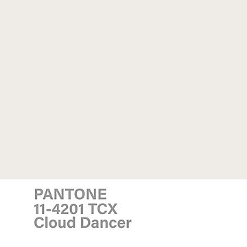 "pantone 11-4201 TCX Cloud Dancer" Art Board Print for Sale by ...