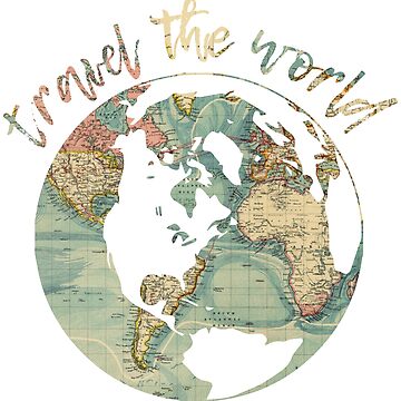 "travel the world map" Sticker for Sale by cgidesign | Redbubble