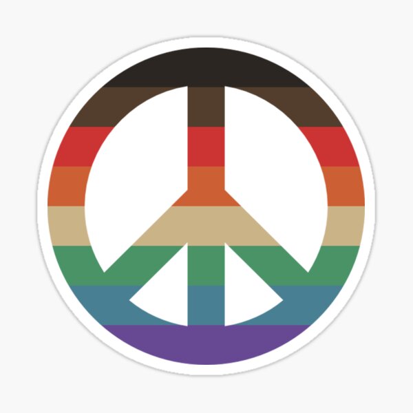 "Pride Peace Sign" Sticker by tendoggg | Redbubble