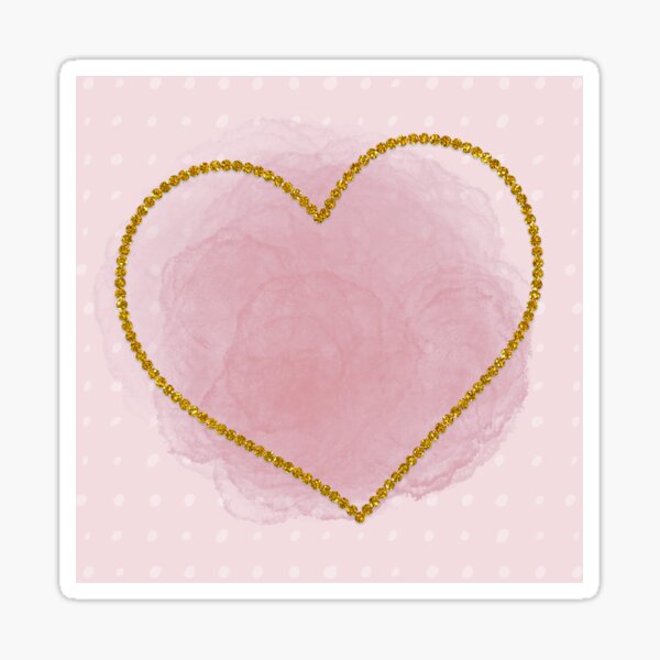 "Big gold heart" Sticker by Aya-salah123 | Redbubble