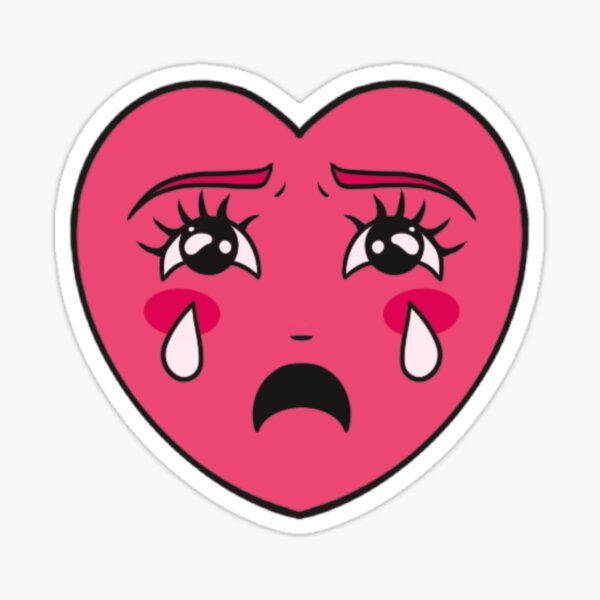 "Crying heart" Sticker by Eidalfina | Redbubble