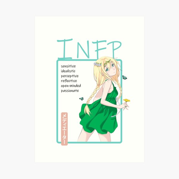 "INFP anime girl - Light" Art Print for Sale by ShinjiKunDesign | Redbubble