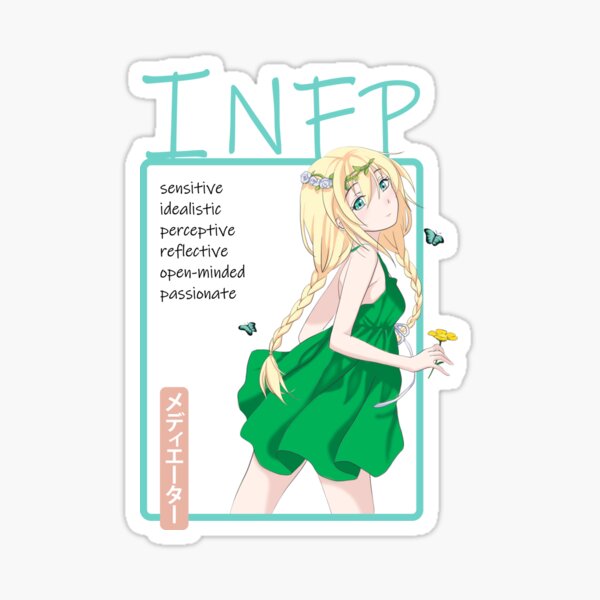 "INFP anime girl - Light" Sticker by ShinjiKunDesign | Redbubble