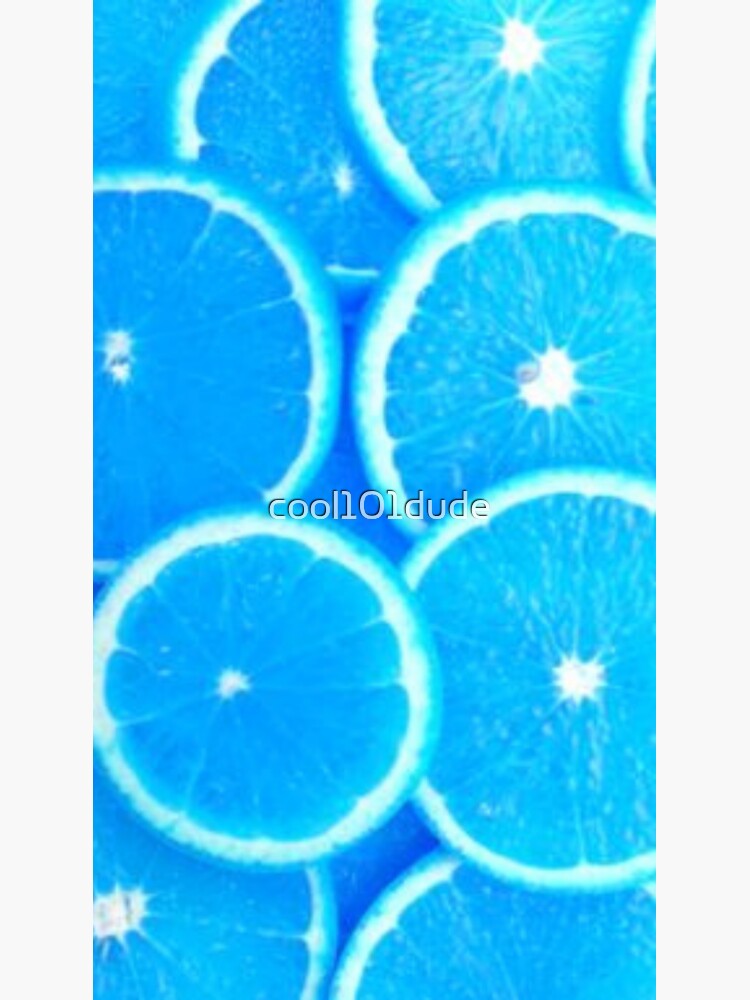 "Sky Blue Color Lemon Digital Art Design " Sticker by cool101dude ...