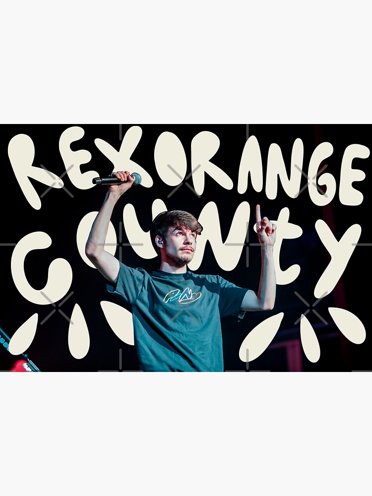 "rex orange county poster" Sticker by curlinashop | Redbubble