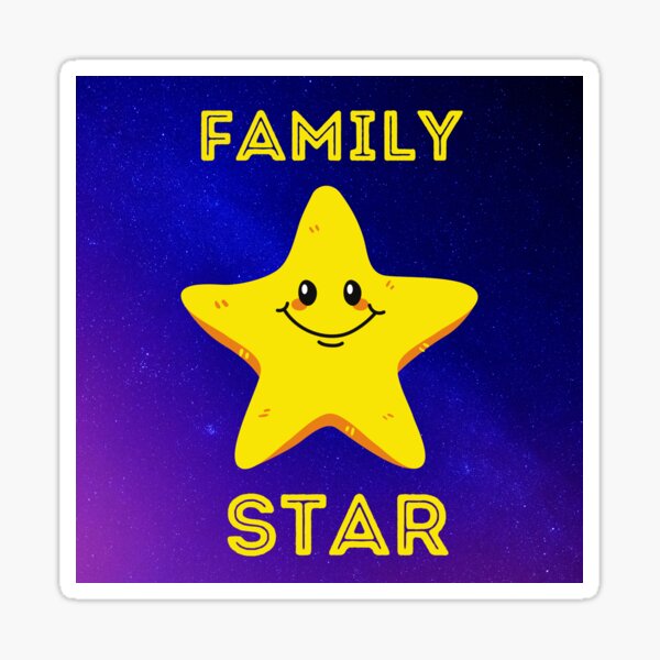 "Family Star, " Sticker by LuFilu | Redbubble