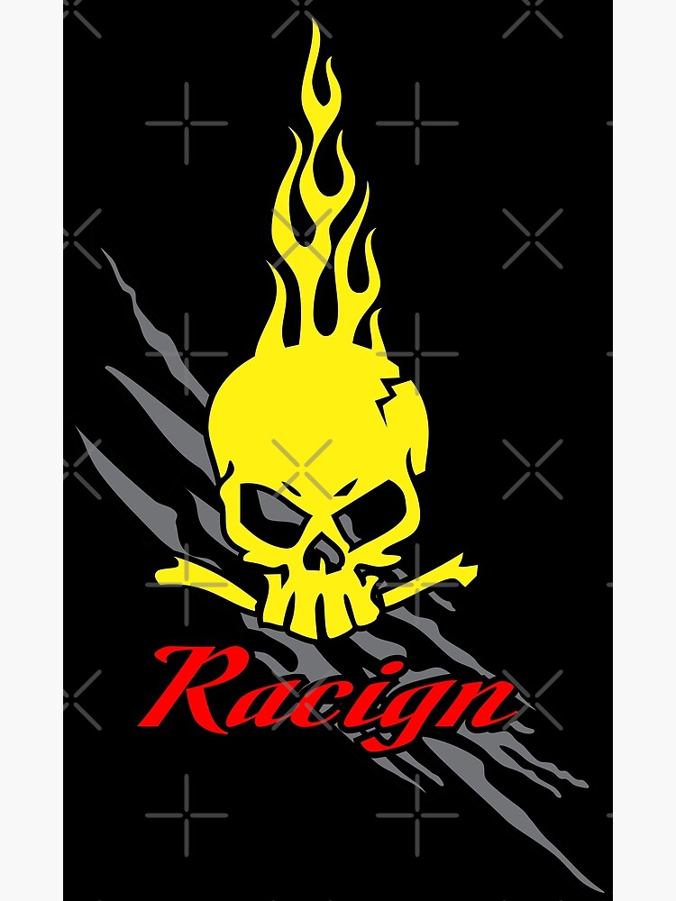 "Racing Skull vector t-shirt design for Racing Games Players" Poster ...