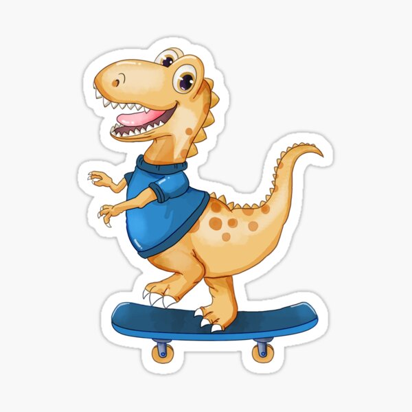 "Happy dinosaur" Sticker by Antonio-myshop | Redbubble