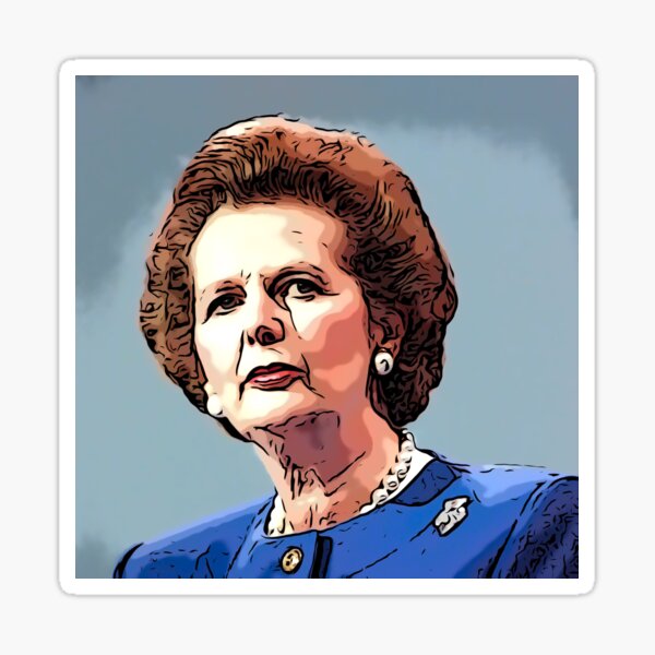 "Margaret Thatcher" Sticker for Sale by LeftwingGermany | Redbubble