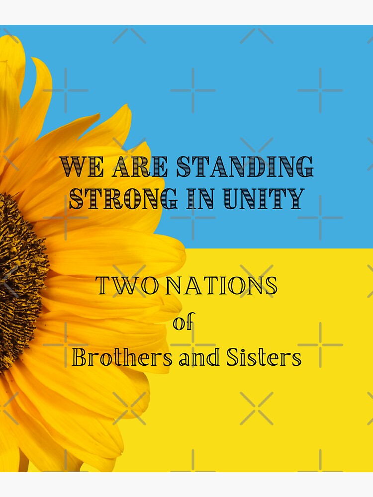 "We are standing strong in Unity" Sticker by 3TFashion | Redbubble