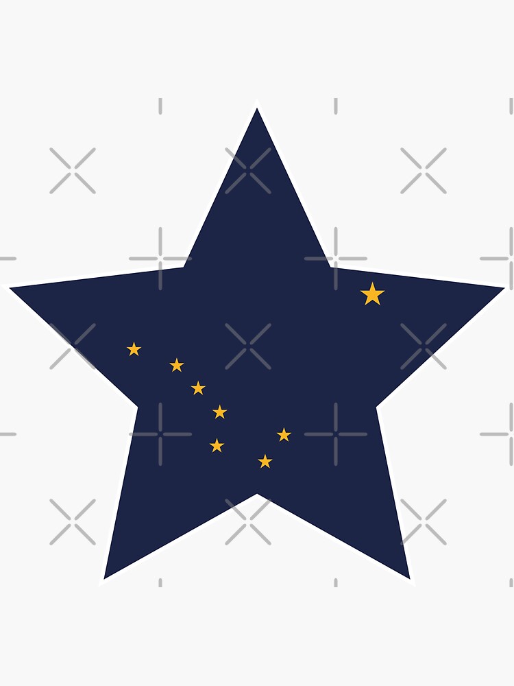 "Alaska State Flag Star" Sticker by realittle | Redbubble
