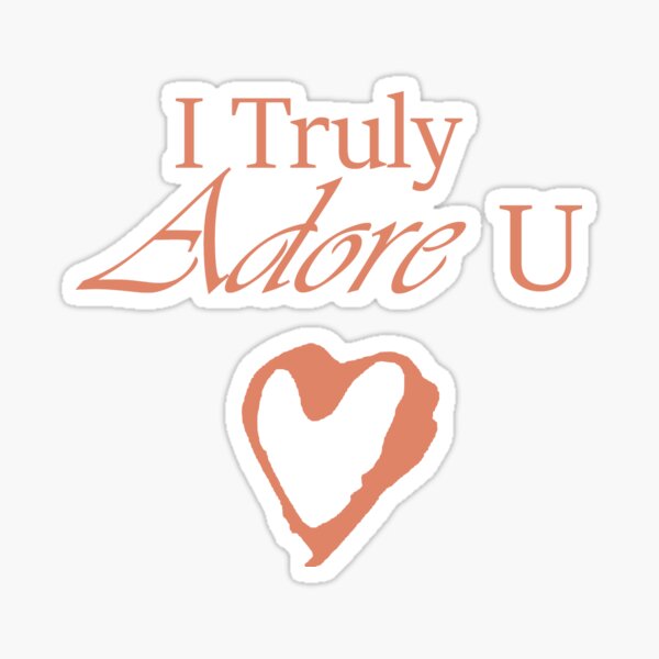 "ADORE" Sticker for Sale by PurplePoobah | Redbubble