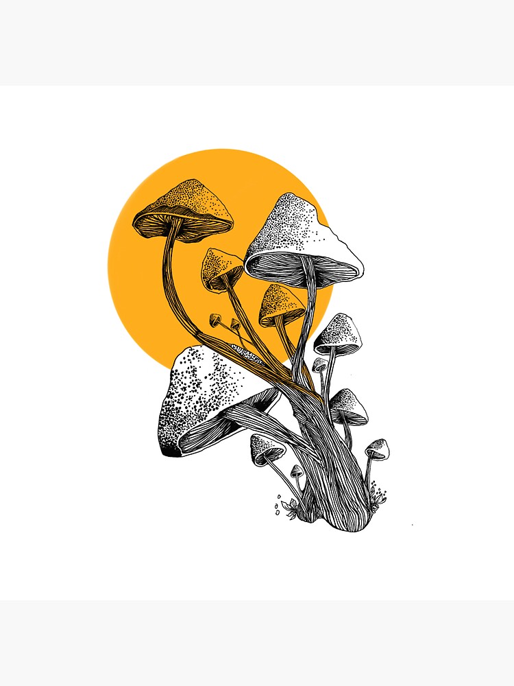 "Mushroom Sunshine " Sticker by AnnaMDesignsCO | Redbubble