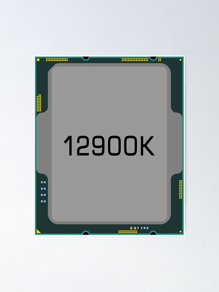 Póster «12900K cpu socket 1700 LGA procesador chip hardware para ...
