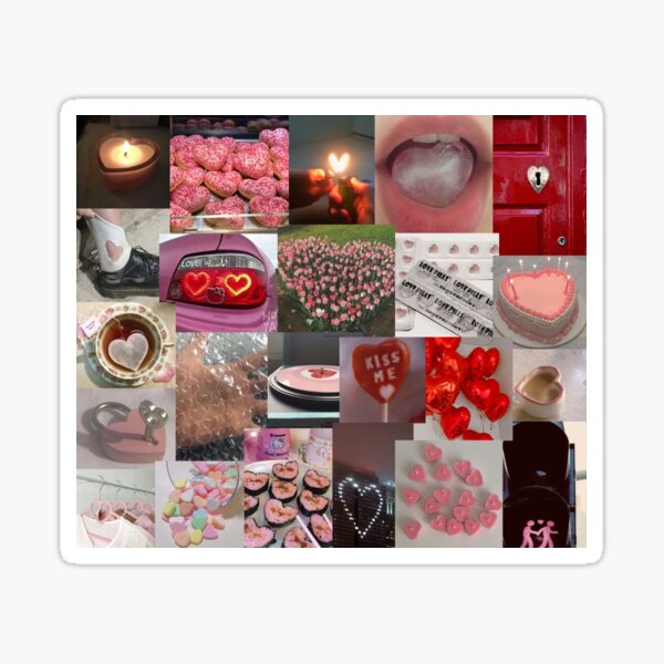 "heart aesthetic collage" Sticker for Sale by morgananjos | Redbubble