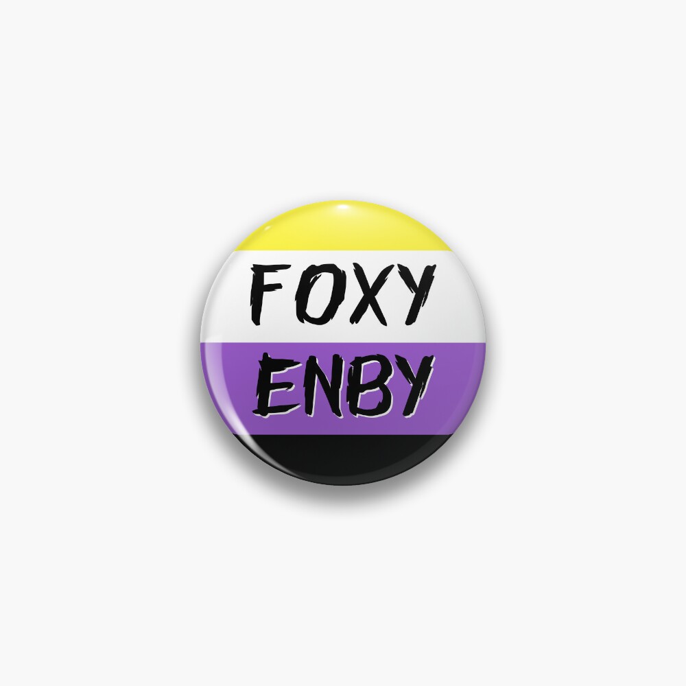 "Foxy Enby Nonbinary Pride" Pin for Sale by SakuraFoxy | Redbubble