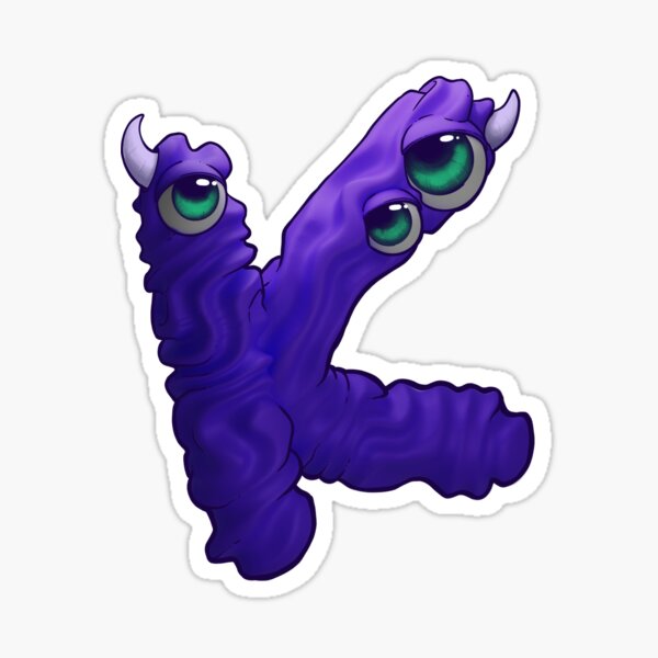 "Monster Alphabet K" Sticker by huefinder | Redbubble