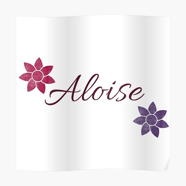 "Aloise Floral Name Calligraphy Design" Poster for Sale by SbMb2000 ...